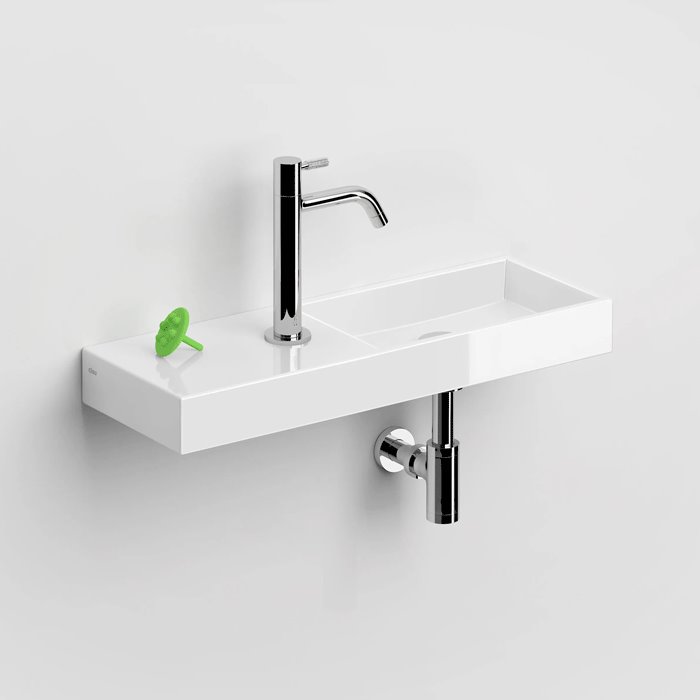 lave-mains étroit design 56x19 cm Mini Wah Me , céramique blanche